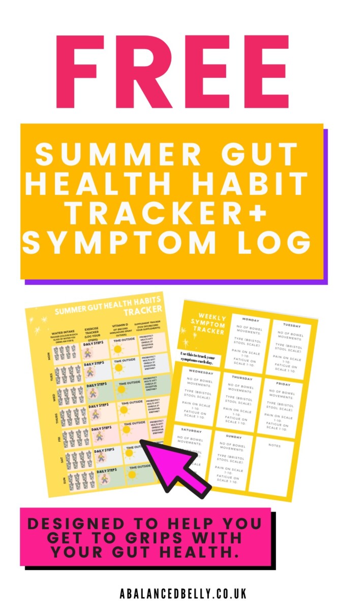 FREEBIE: Summer gut health habit trackers and symptom log — A Balanced ...